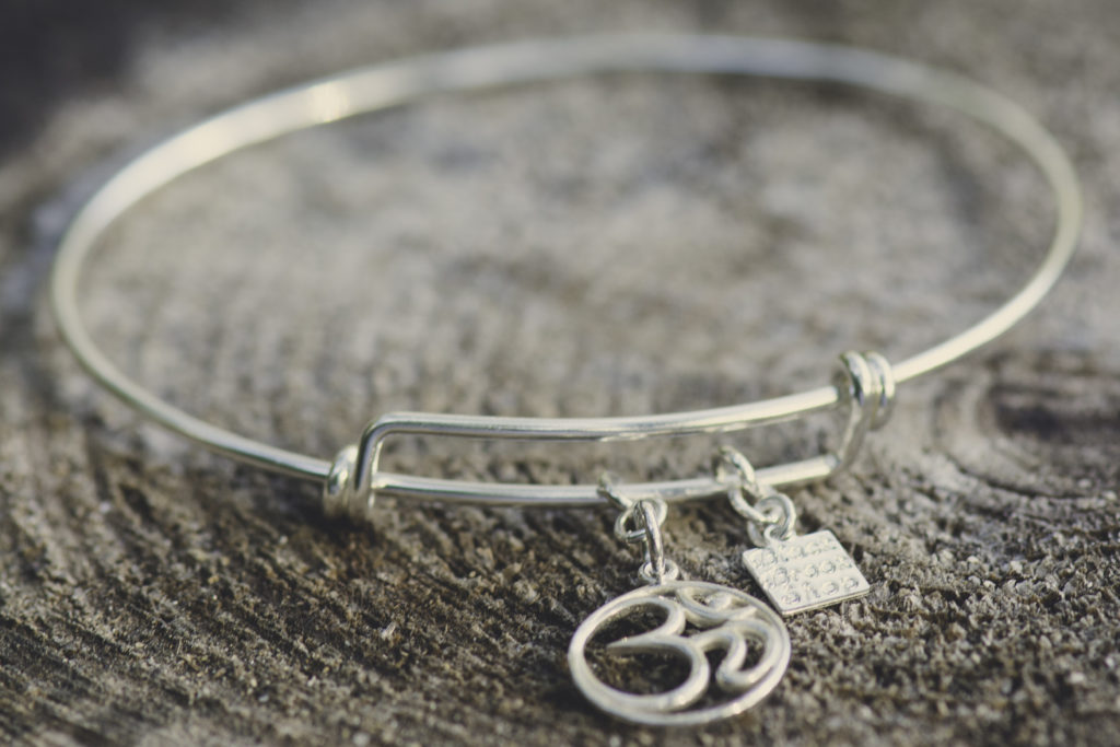 Om Charm Bracelet | Expandable Bangle - Black Brook Shop