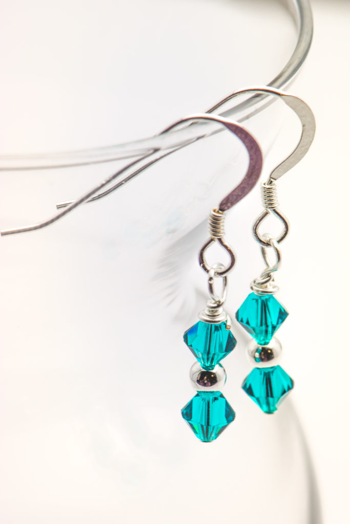 Blue Zircon December Birth Month Earrings - Black Brook Shop
