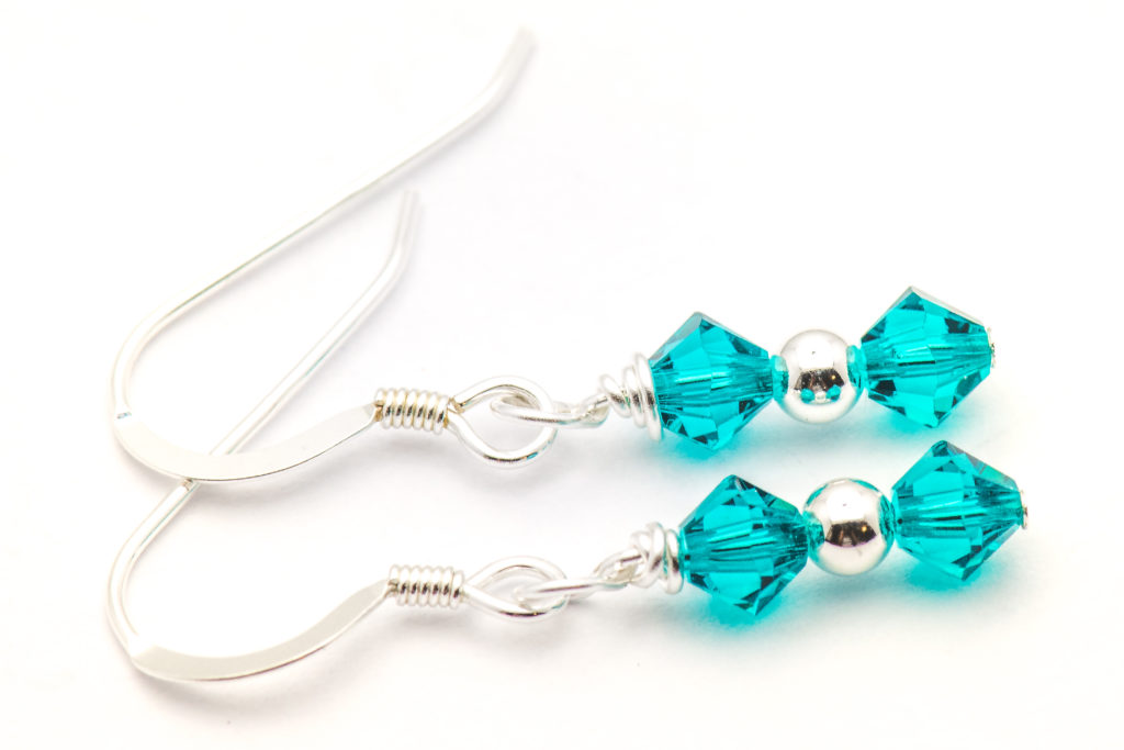Blue Zircon December Birth Month Earrings - Black Brook Shop